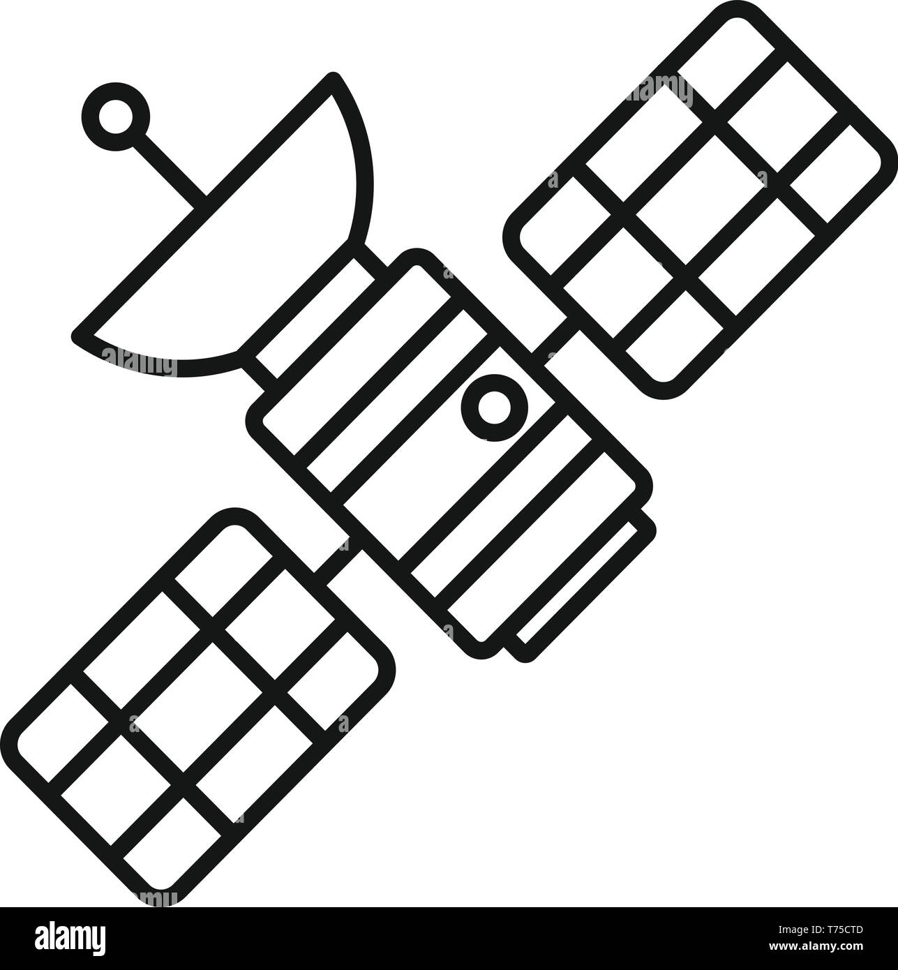 Space satellite icon. Outline space satellite vector icon for web ...