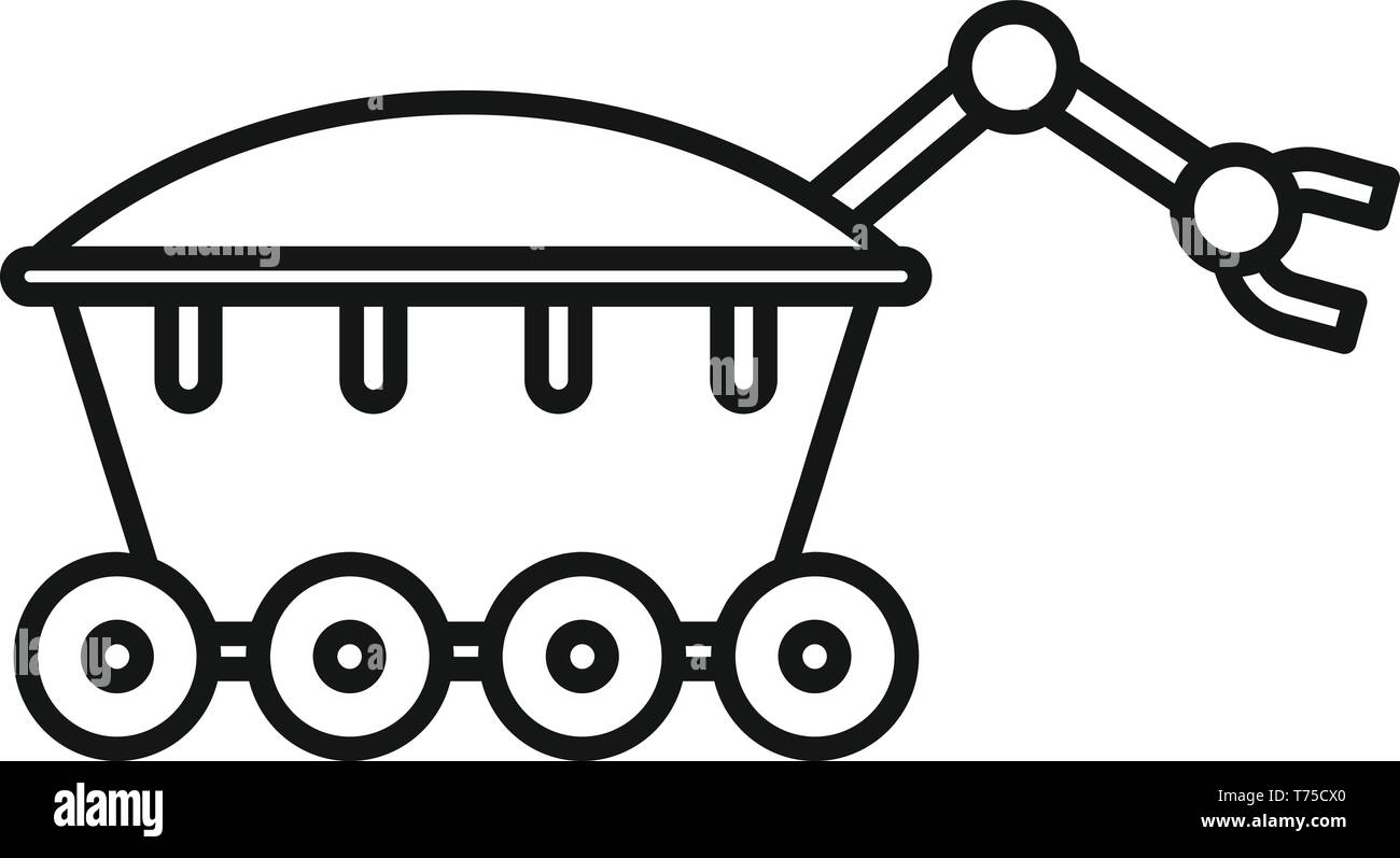 Space rover icon. Outline space rover vector icon for web design ...