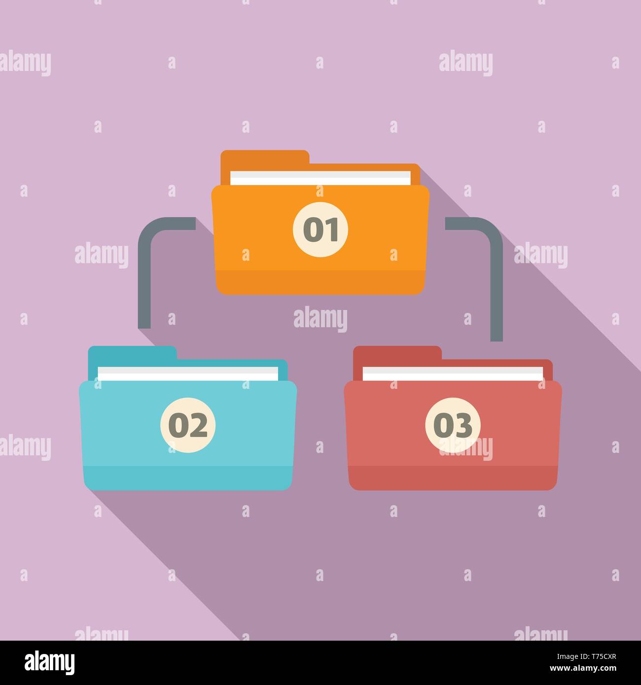 File folder scheme icon. Flat illustration of file folder scheme vector ...