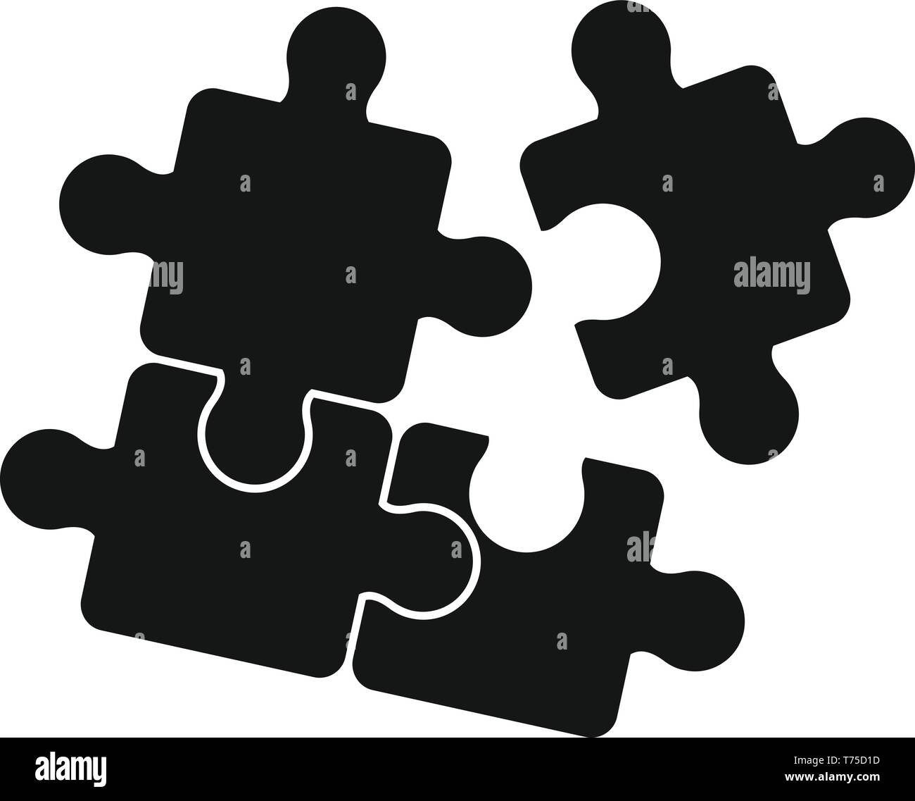 Puzzle icon. Simple illustration of puzzle vector icon for web design ...