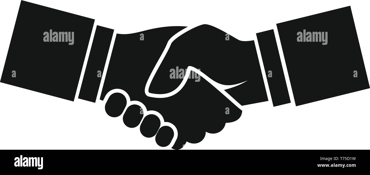 Business handshake icon. Simple illustration of business handshake ...