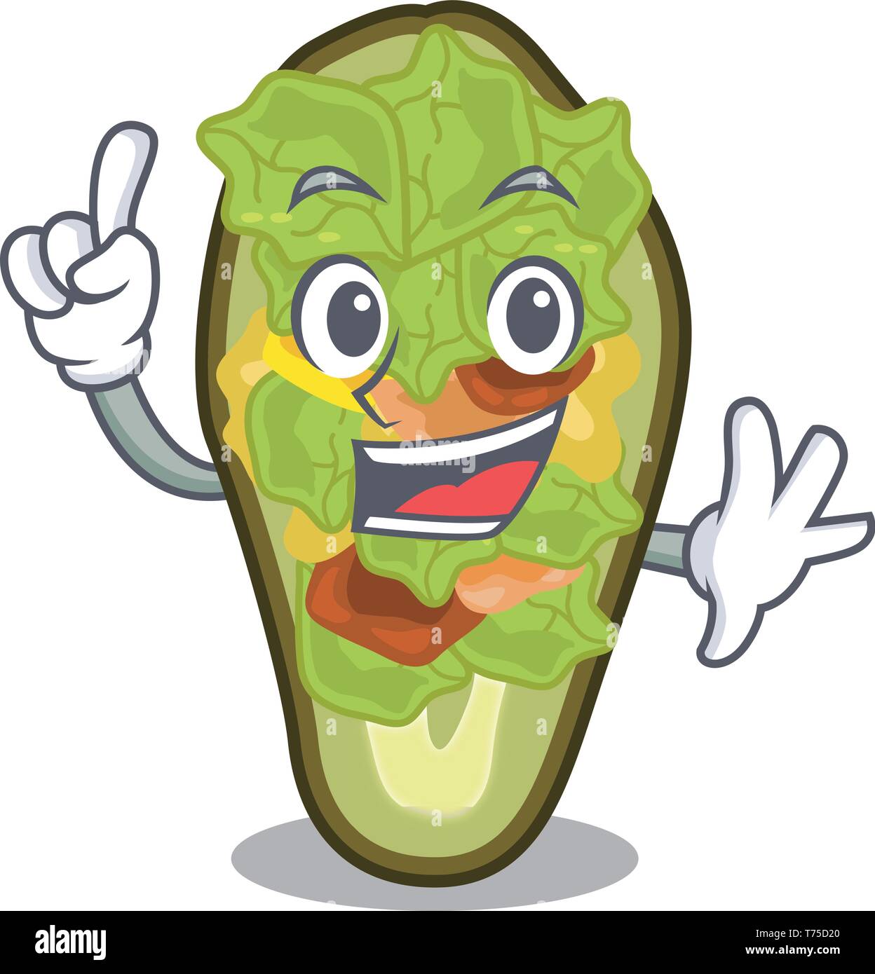 Finger stuffed avocado in the mascot shape Stock Vector Image & Art - Alamy