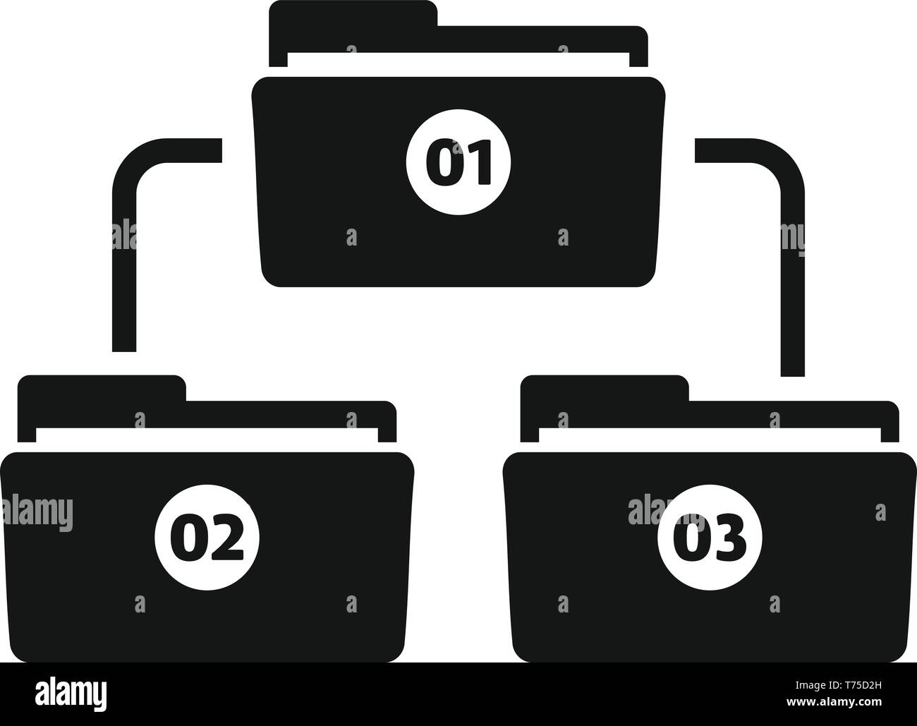 File folder scheme icon. Simple illustration of file folder scheme ...