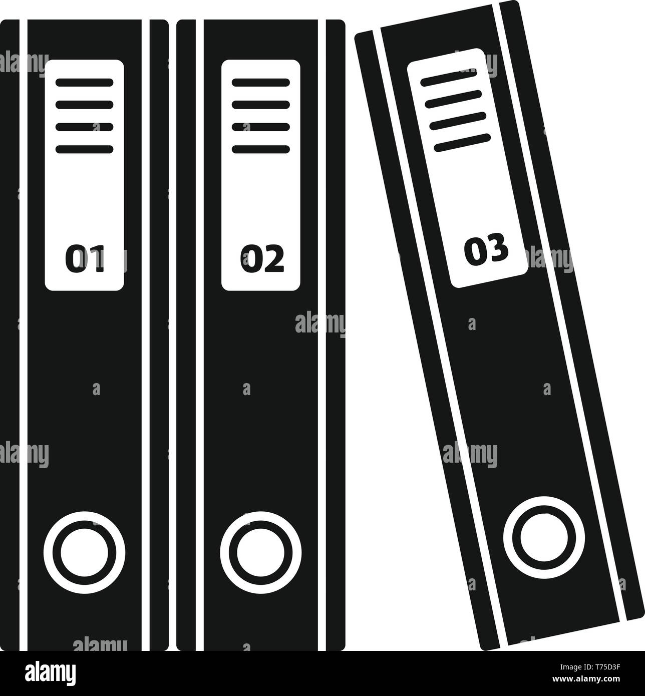 File folder icon. Simple illustration of file folder vector icon for ...