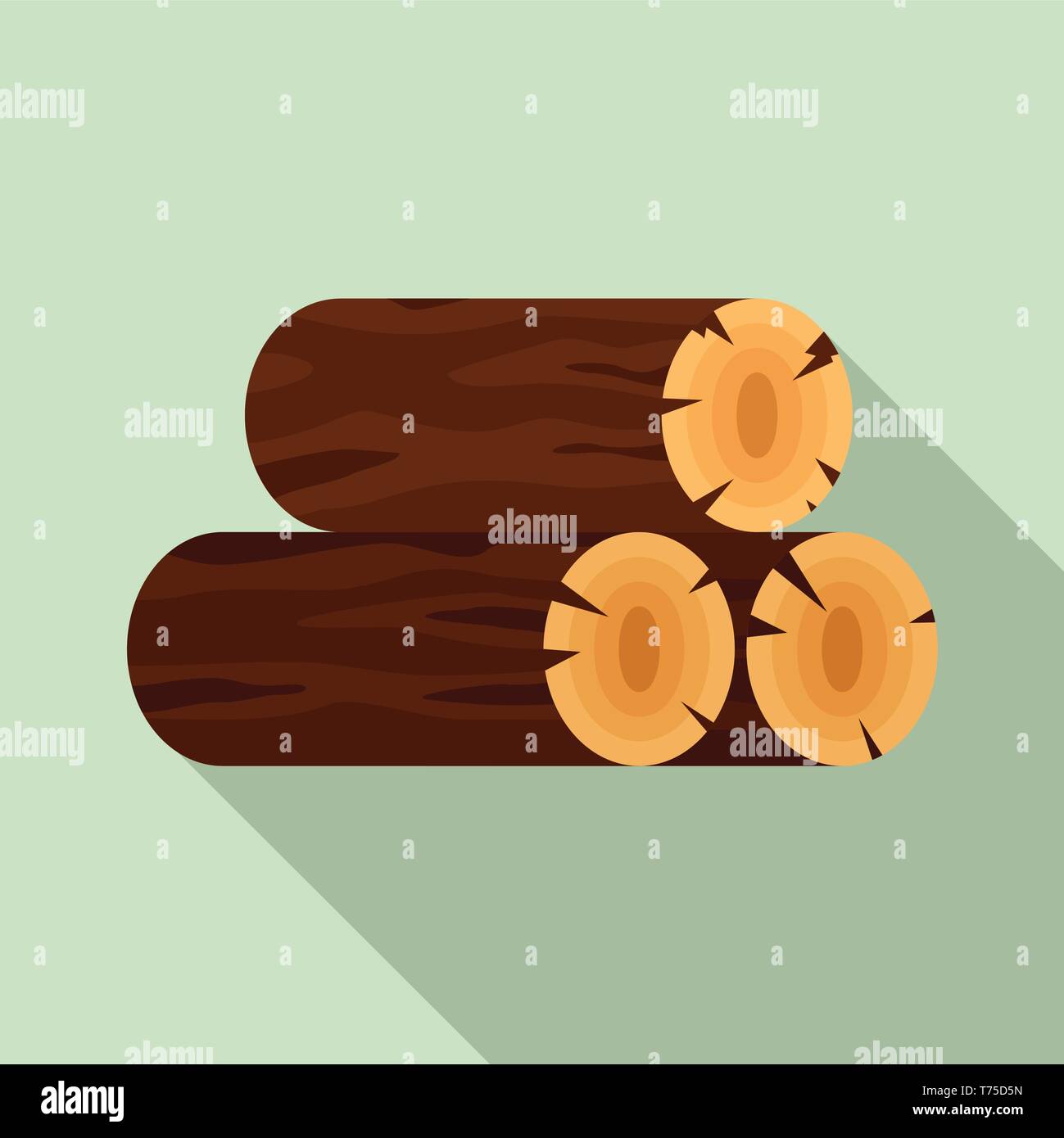 Wood stack icon. Flat illustration of wood stack vector icon for web ...