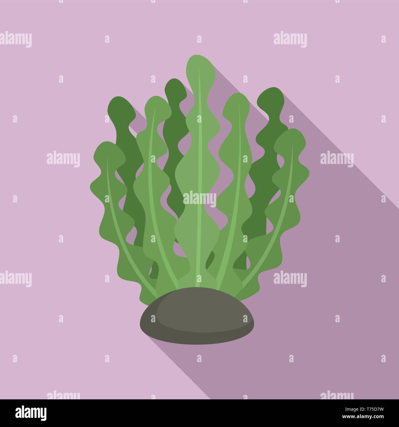 Marine bio plant icon. Flat illustration of marine bio plant vector ...