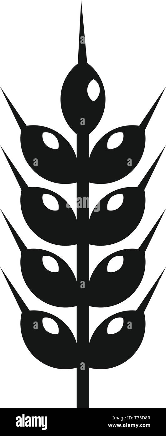 Wheat plant icon. Simple illustration of wheat plant vector icon for ...