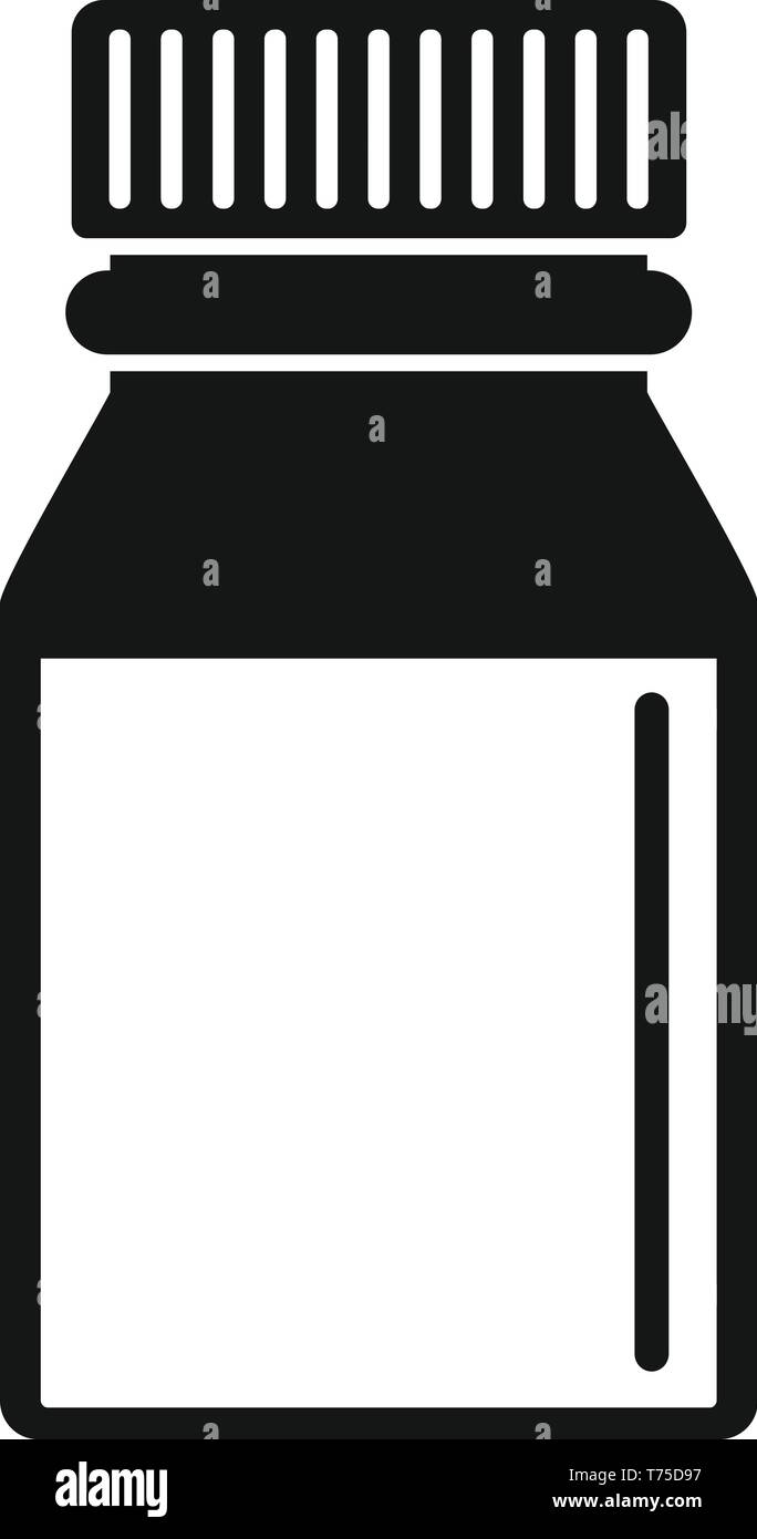 Bio pill jar icon. Simple illustration of bio pill jar vector icon for ...