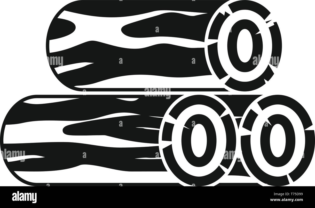 Wood stack icon. Simple illustration of wood stack vector icon for web ...