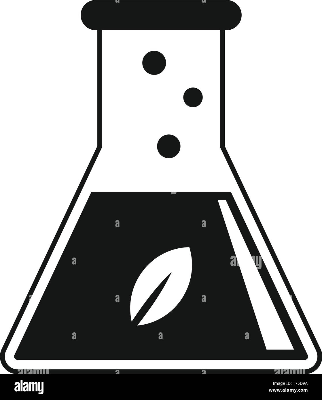 Bio fuel flask icon. Simple illustration of bio fuel flask vector icon ...