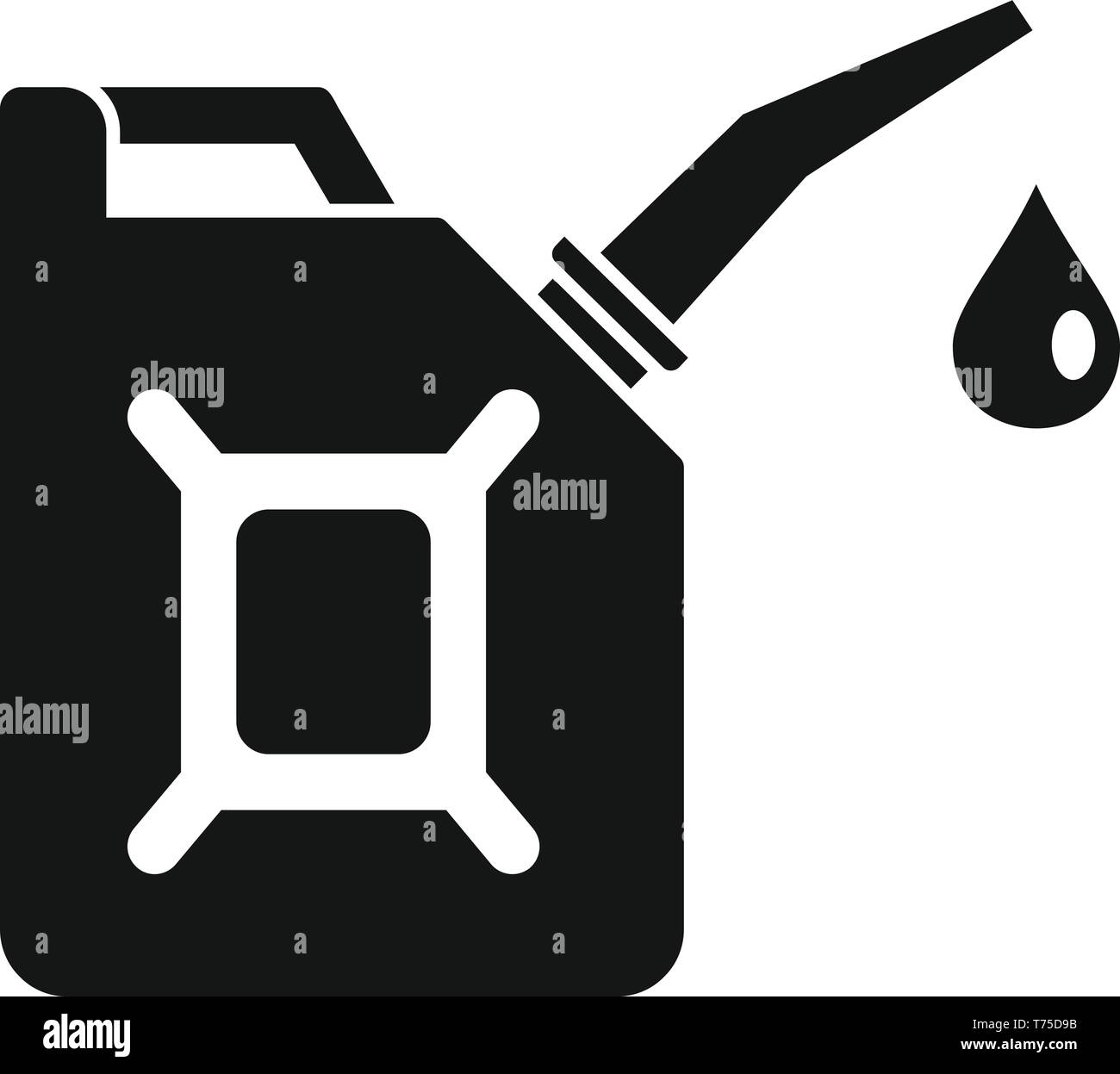 Bio fuel canister icon. Simple illustration of bio fuel canister vector ...