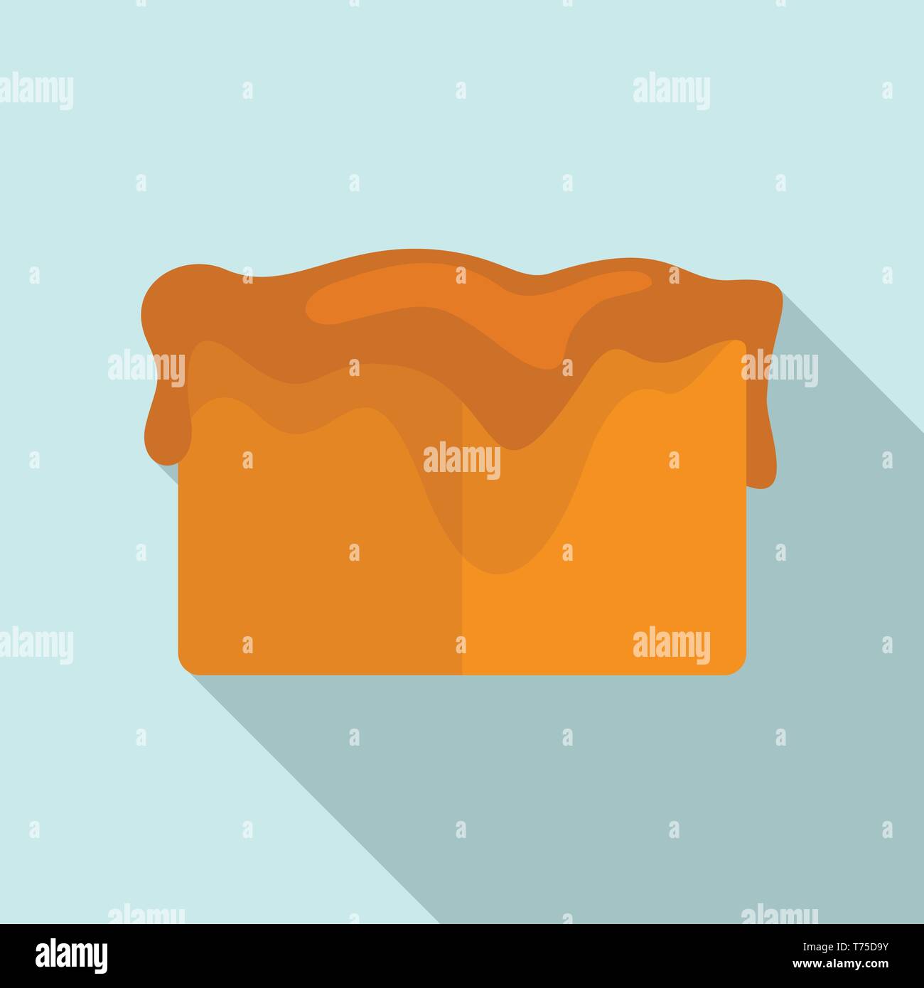 Toffee cube icon. Flat illustration of toffee cube vector icon for web ...