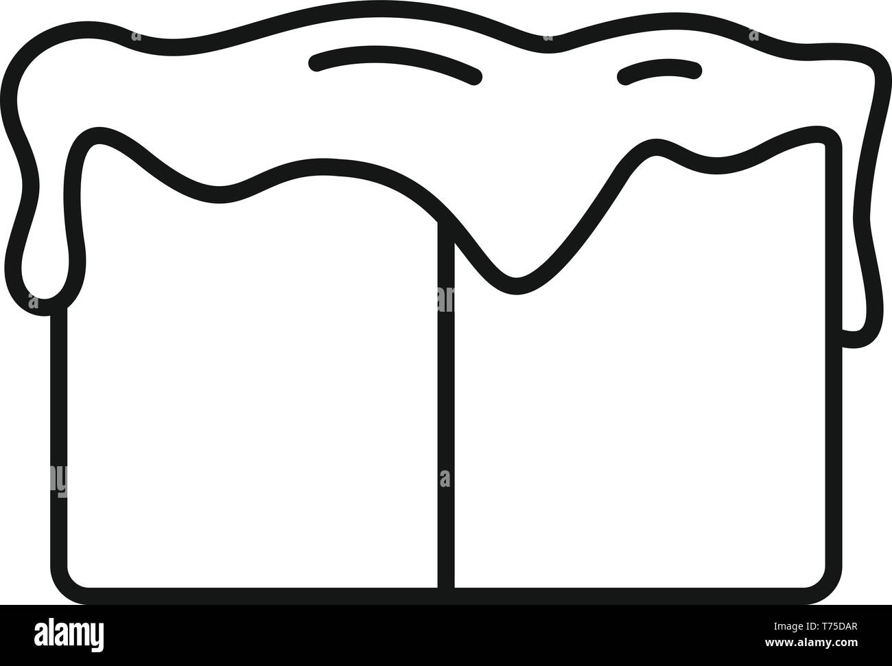 Toffee cube icon. Outline toffee cube vector icon for web design ...