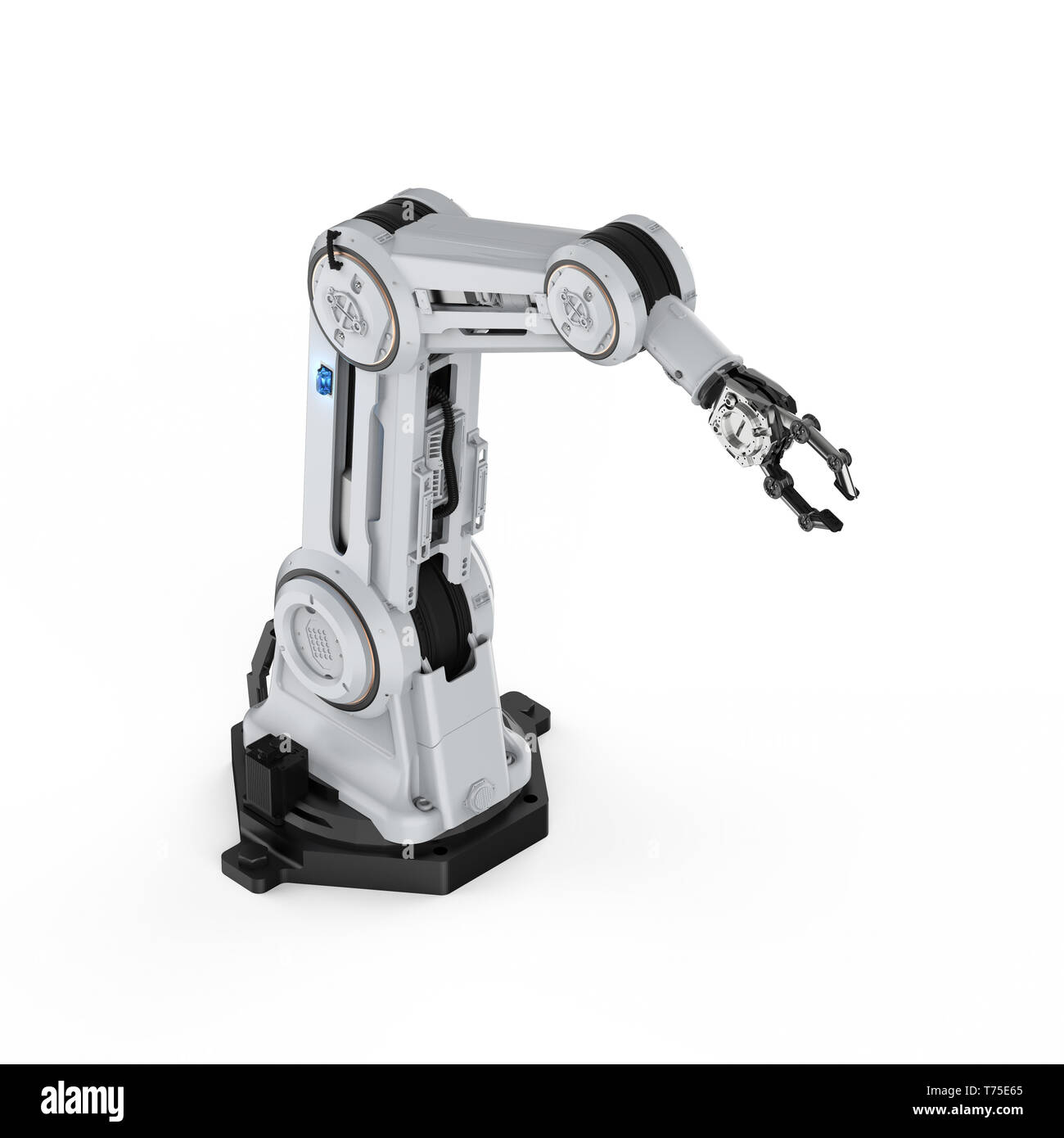 Automation factory concept with 3d rendering robotic arm Stock Photo ...