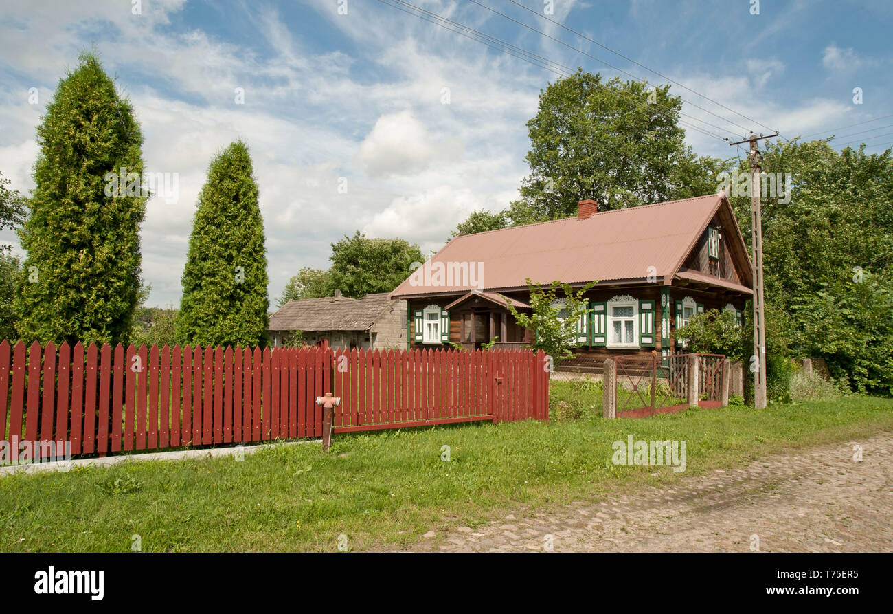 Polish rural hut Stock Photo - Alamy