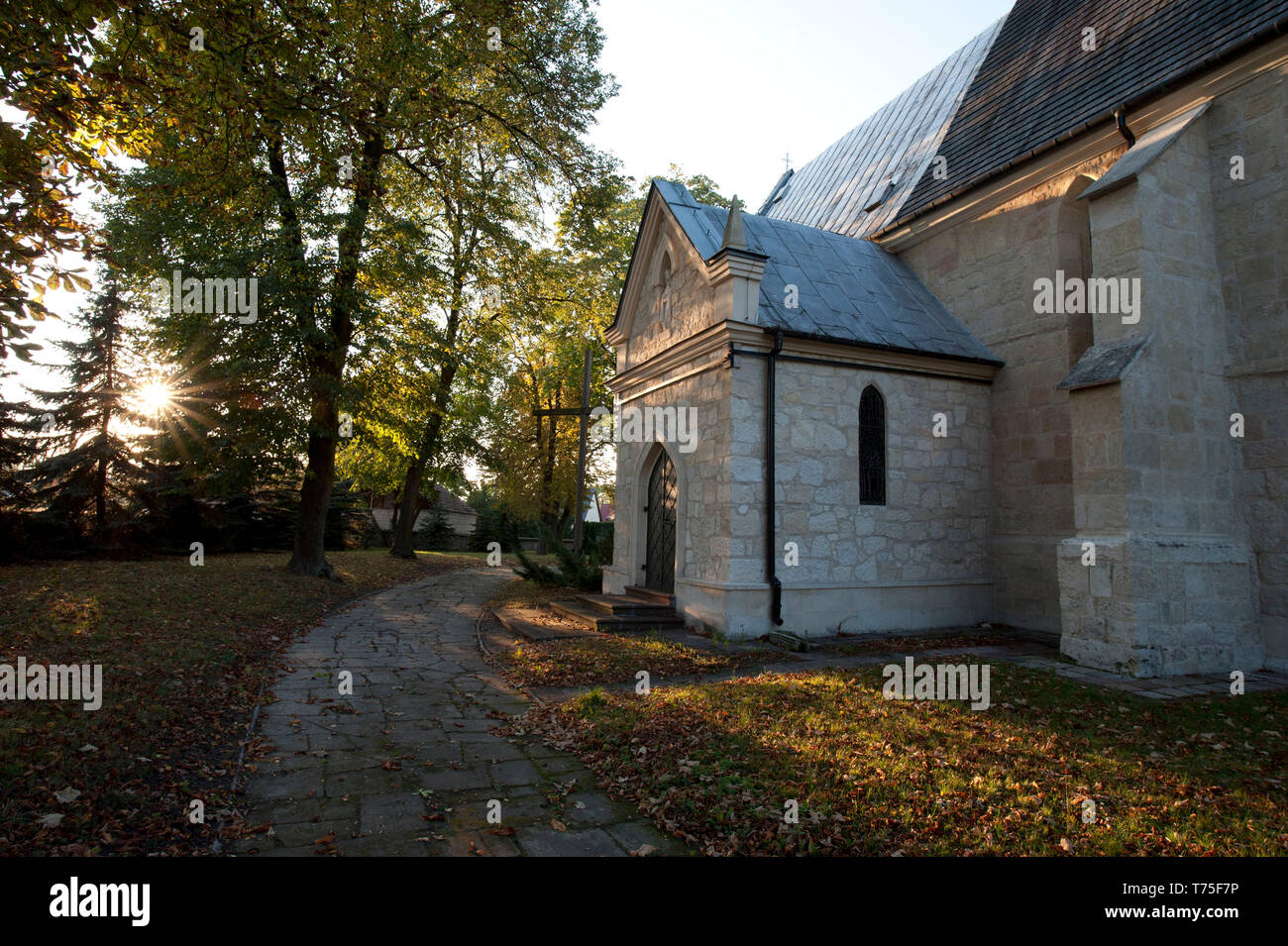 Side entrance to church Stock Photo - Alamy