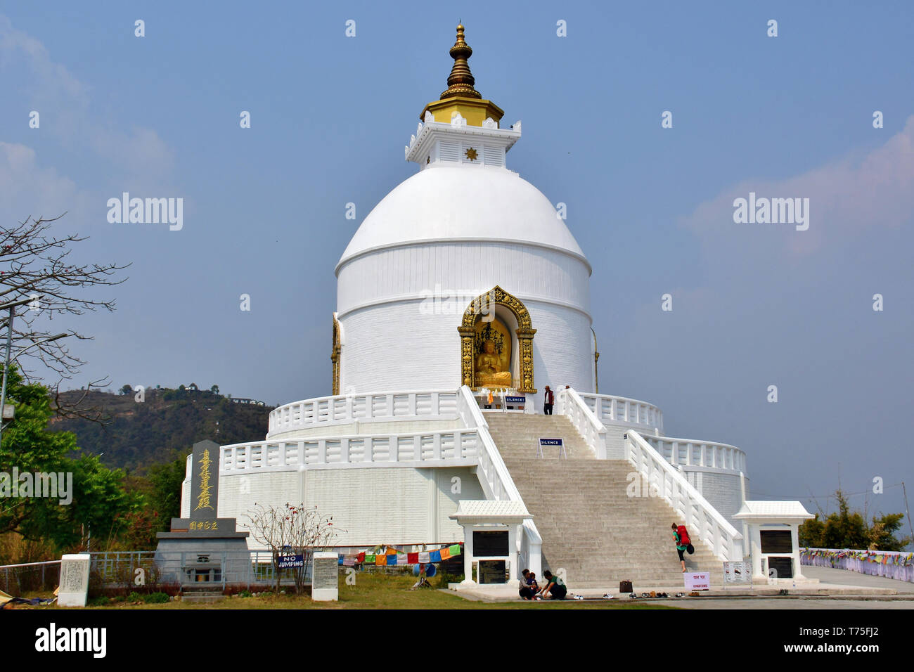 World Peace Stupa, Shanti Stupa, Pokhara, Nepal Stock Photo - Alamy