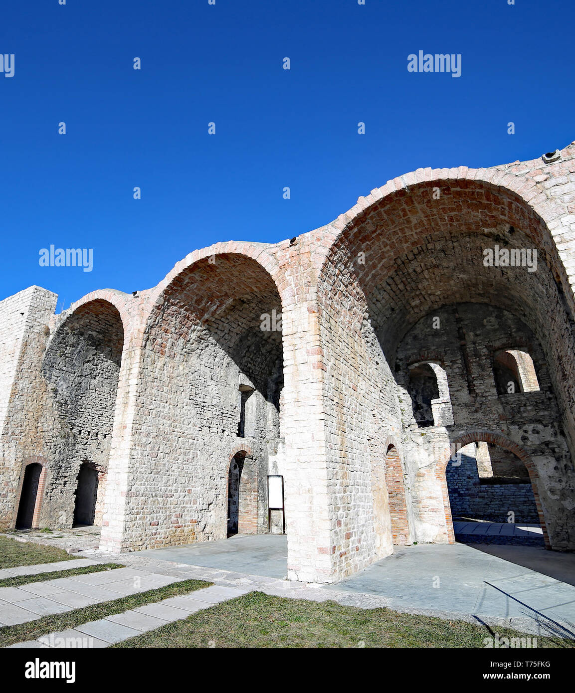 old military fort of World War I called Forte Interrotto in Asiago Town ...