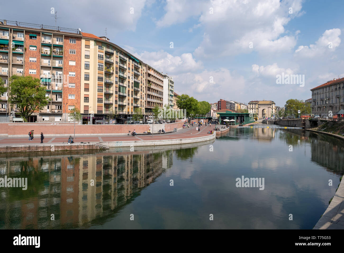 Milan, Italy Navigli district Darsena riverside area Stock Photo - Alamy