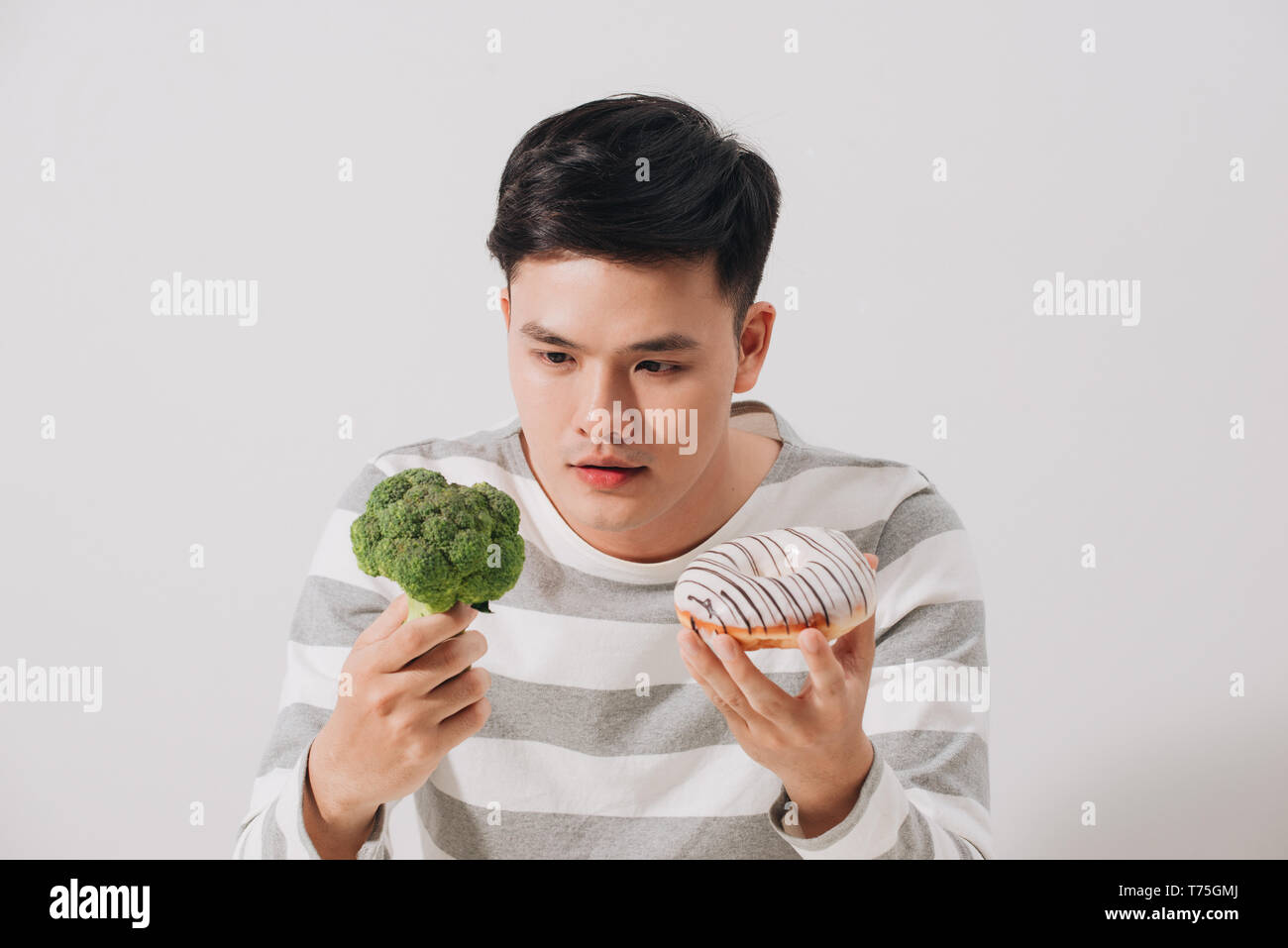 Healthy and unhealthy man hi-res stock photography and images - Alamy