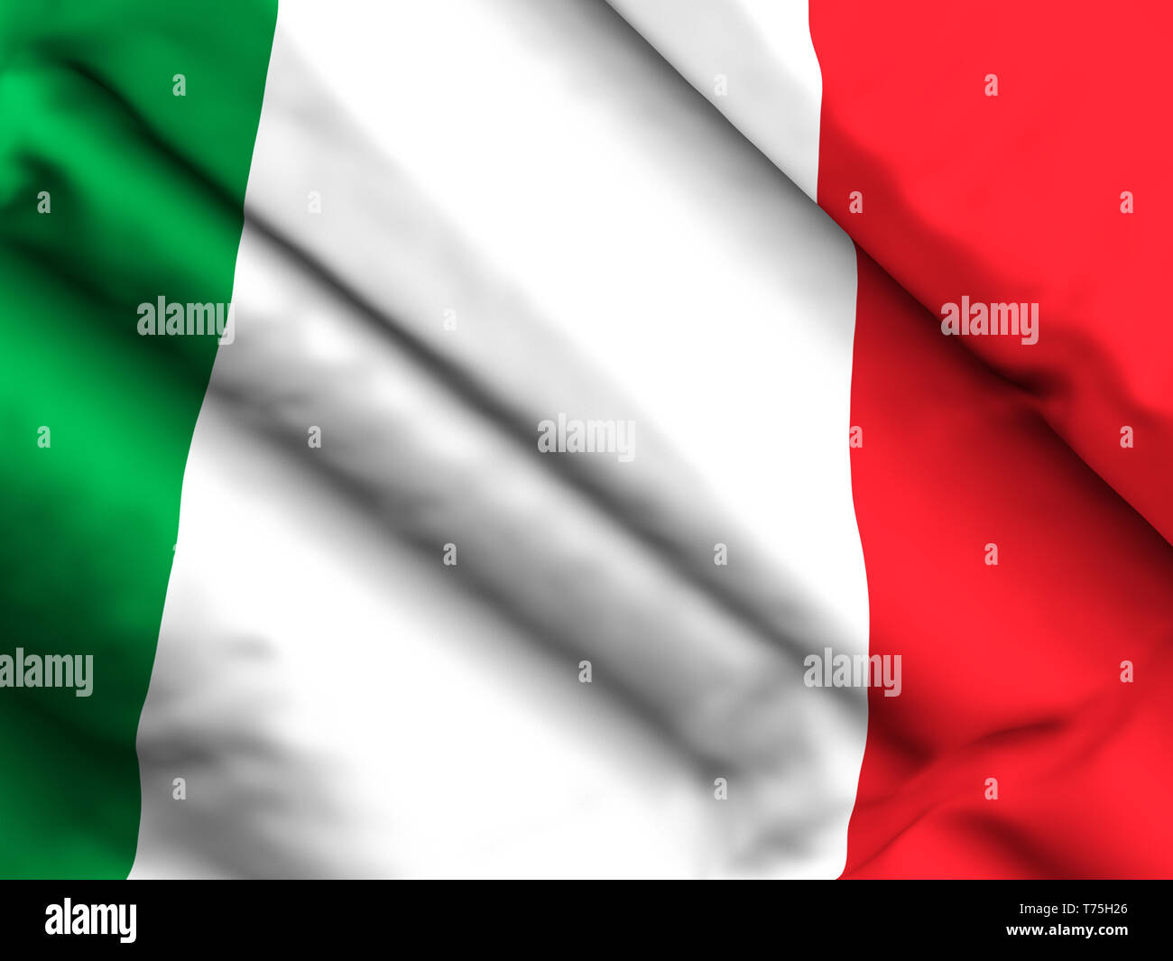 Waving close up Italy flag background. 3d illustration Stock Photo - Alamy
