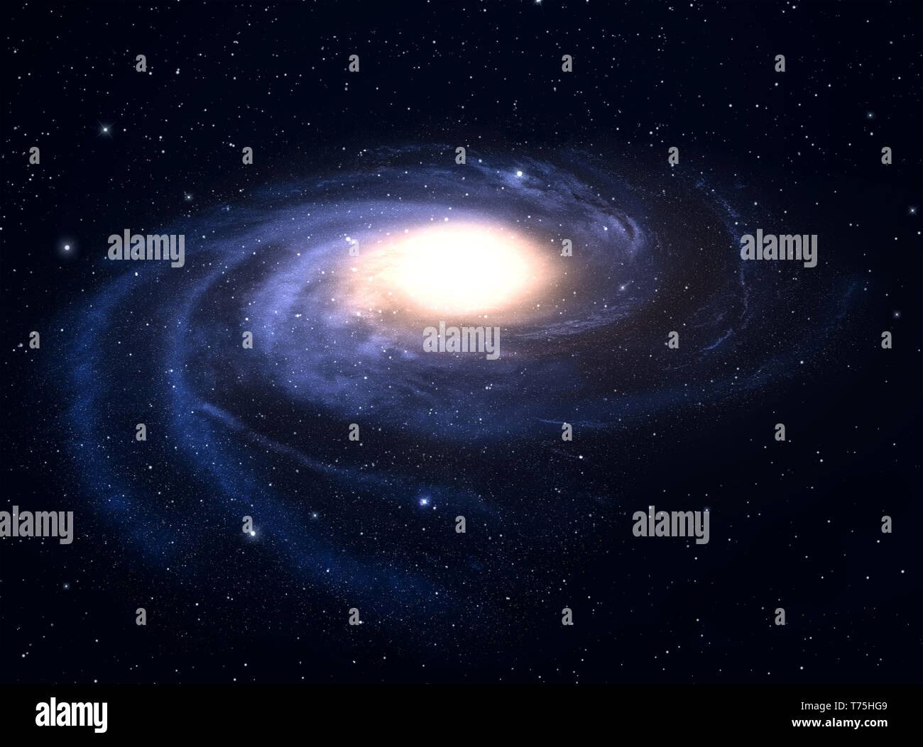 Spiral galaxy in deep space hi-res stock photography and images - Alamy