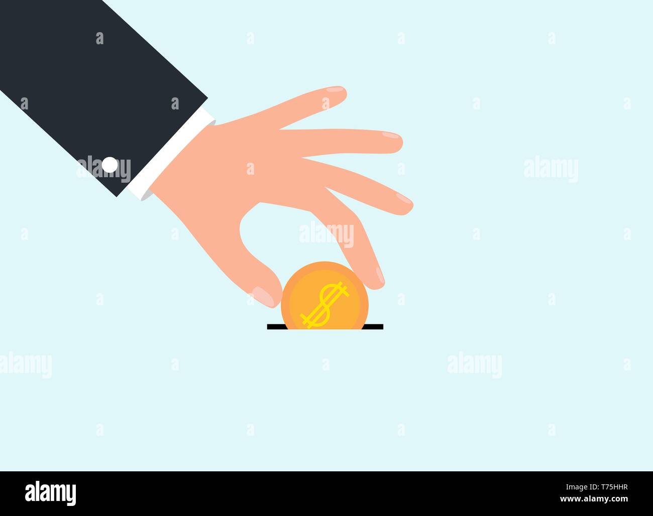 Gold coin in glass box Stock Vector Images - Alamy