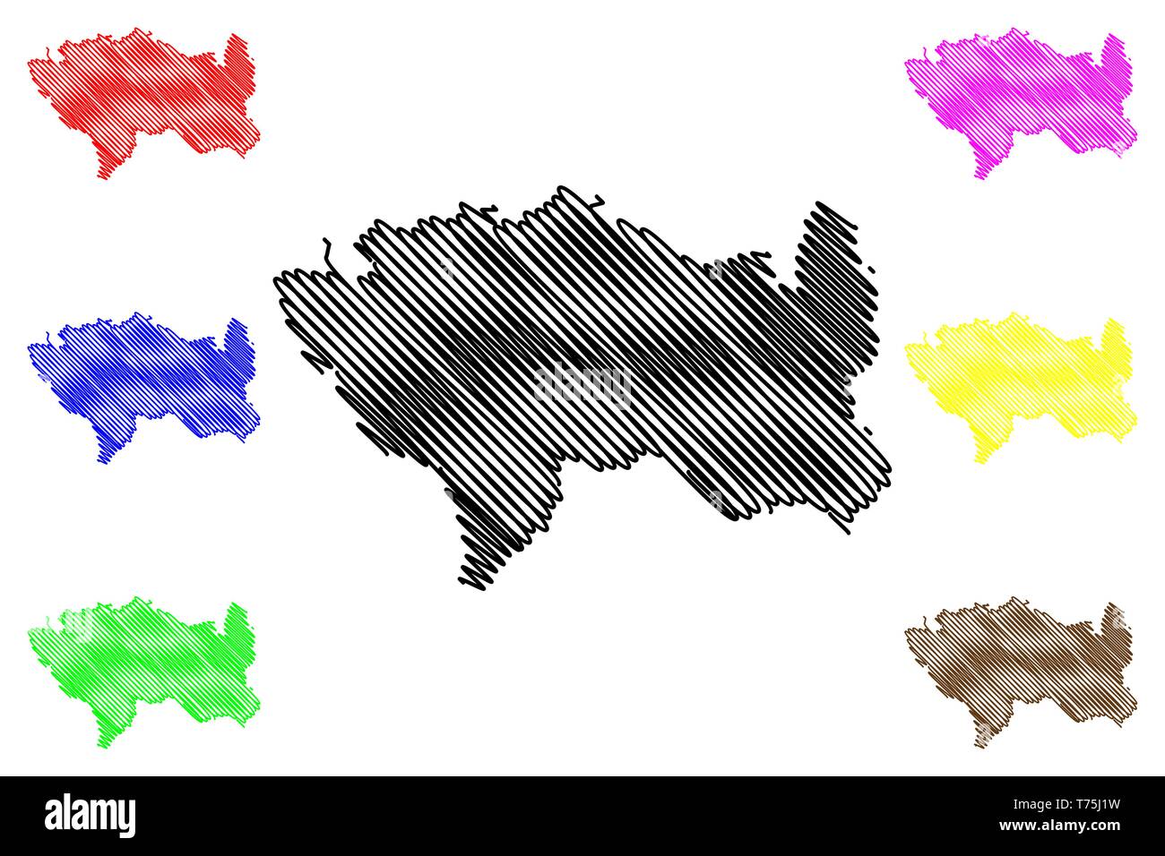 Junin Region (Republic of Peru, Regions of Peru) map vector ...