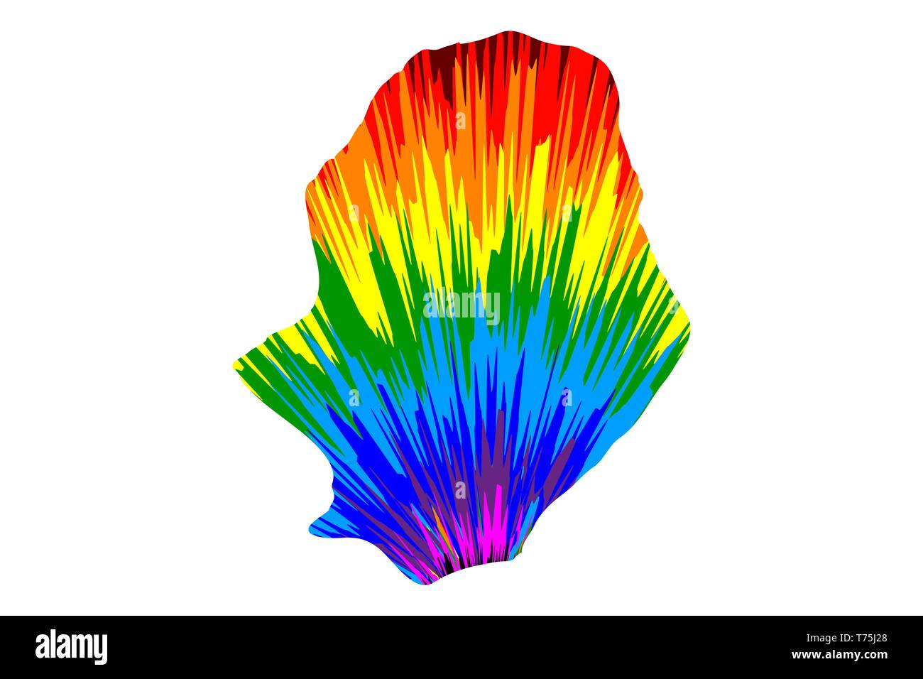 Niue - map is designed rainbow abstract colorful pattern, Niue island ...