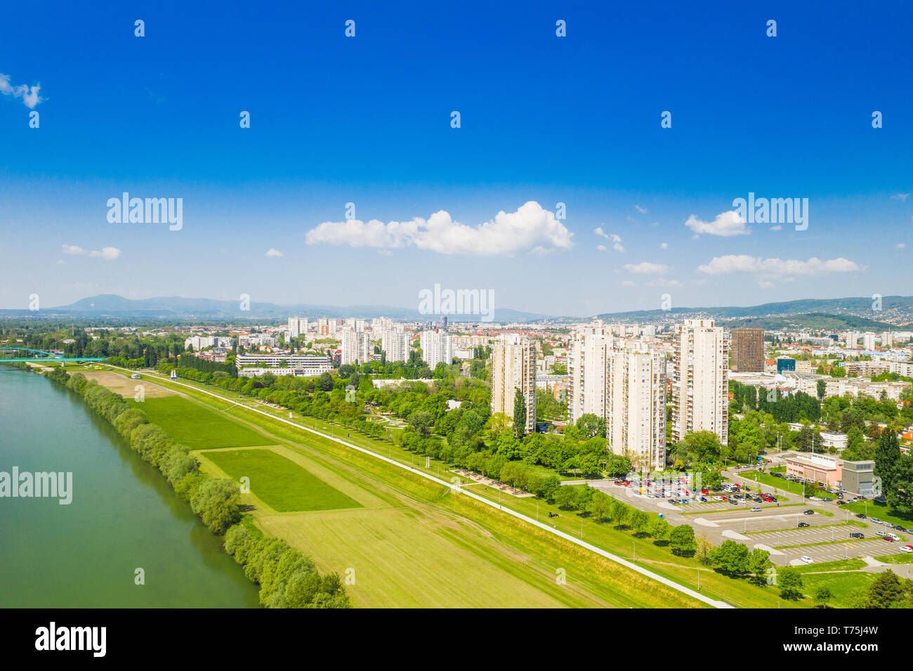 Zagreb sava river from above hi-res stock photography and images - Alamy