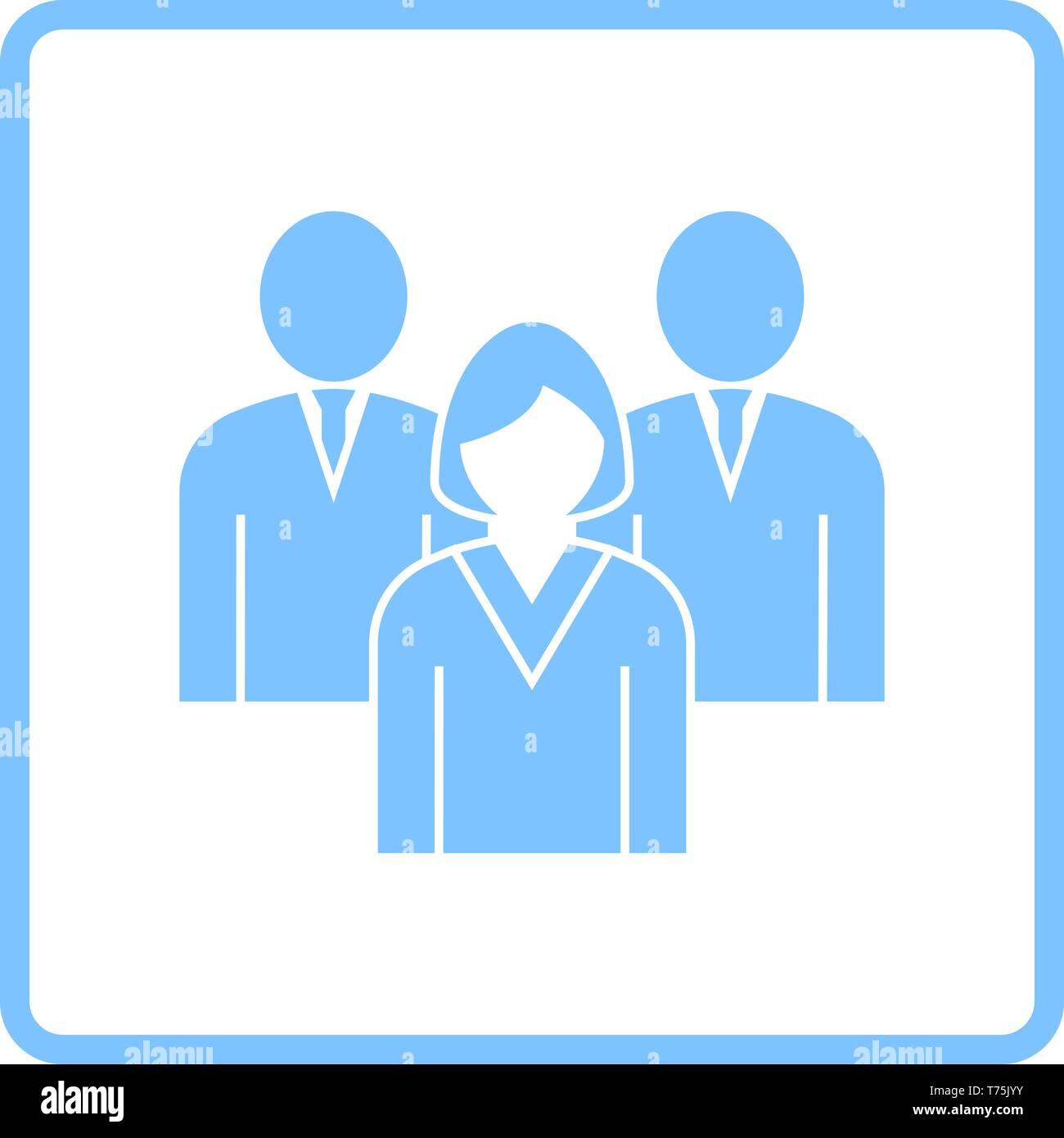 Corporate Team Icon. Blue Frame Design. Vector Illustration Stock ...