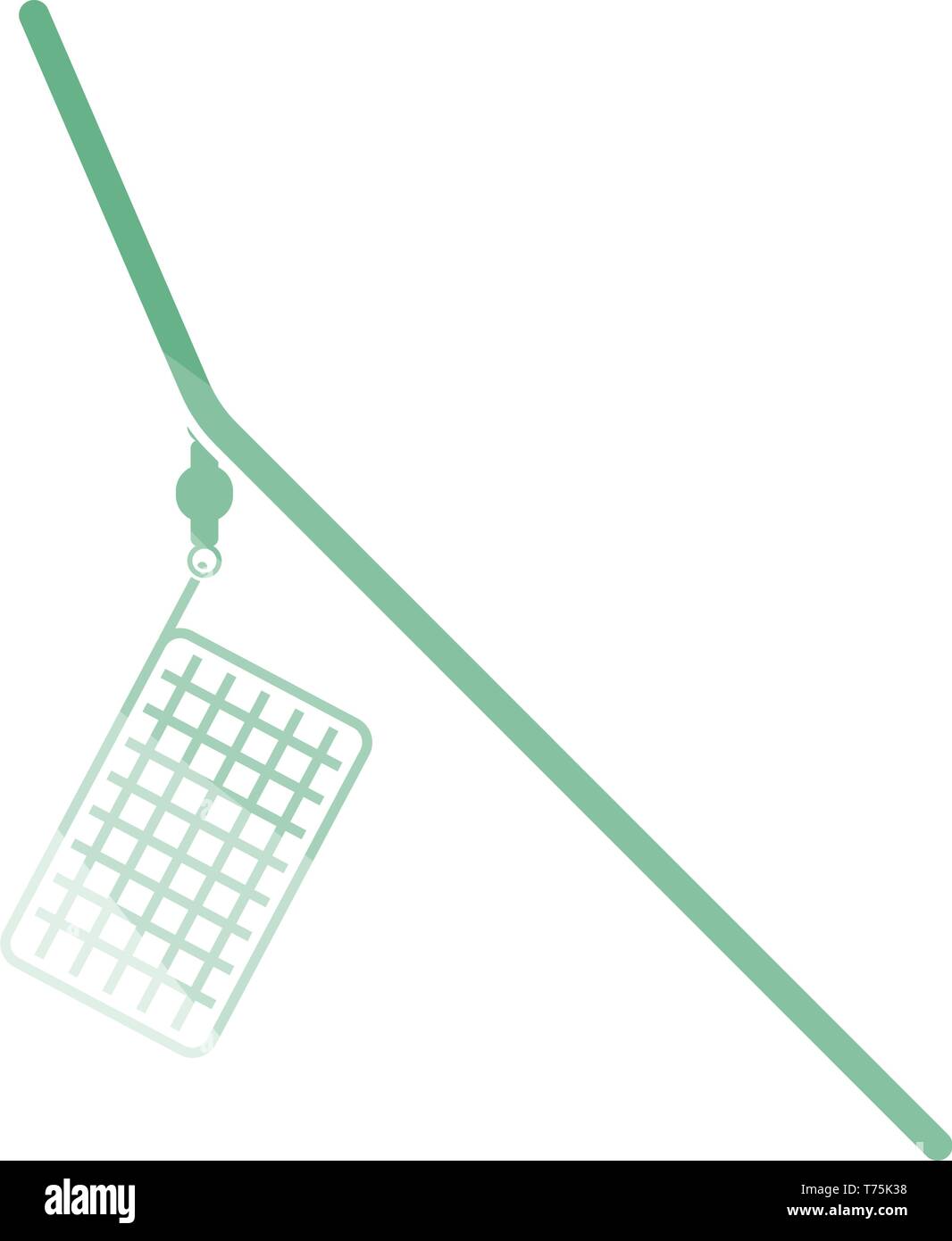 Icon Of Fishing Feeder Net. Flat Color Ladder Design. Vector ...