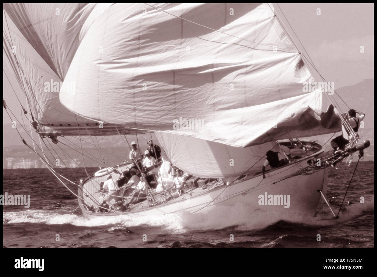 Costa Smeralda, Sardinia, Italy. Vintage sails regatta Stock Photo - Alamy