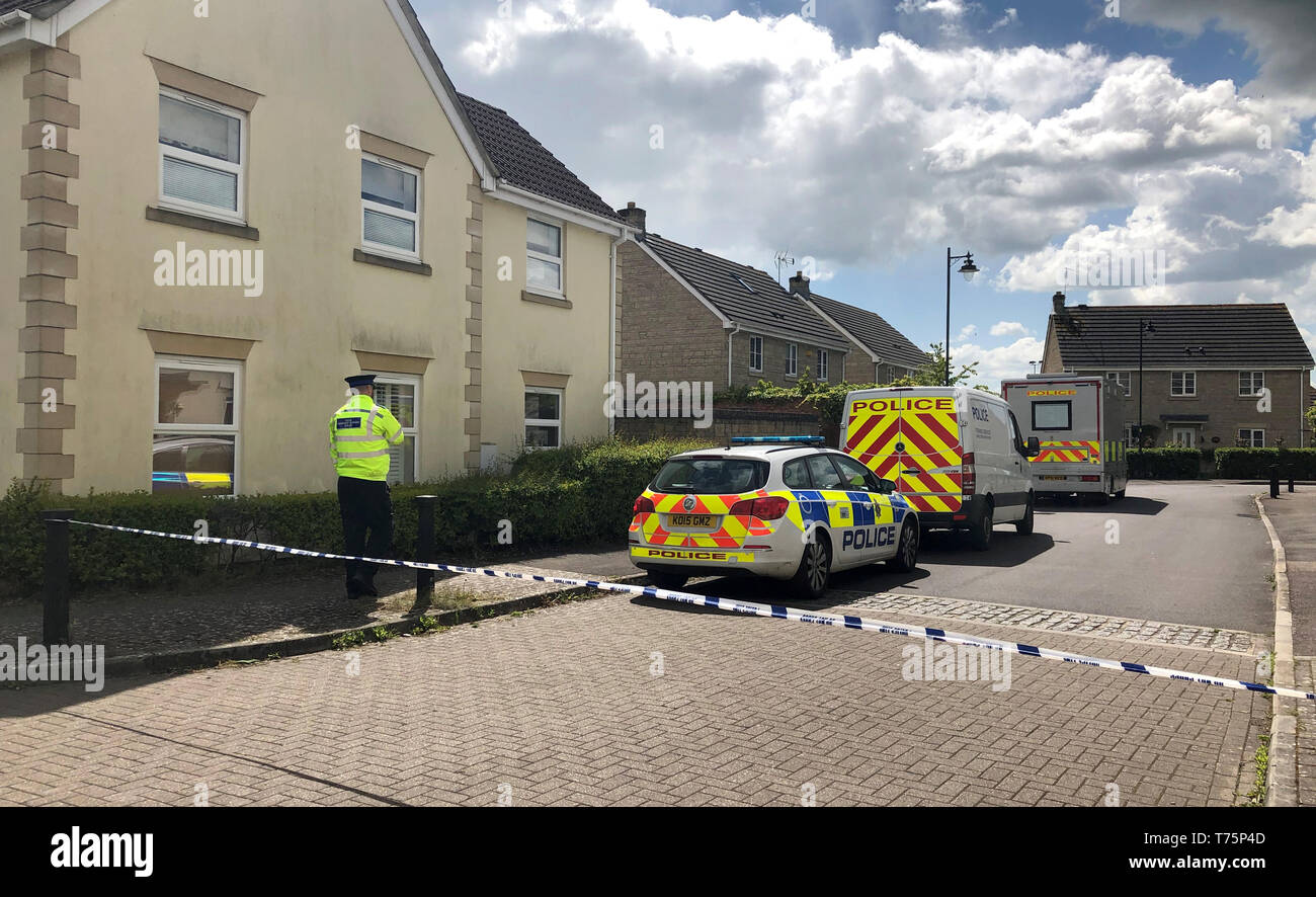 A Police officer on Springfield Drive, Calne, after a 17-year-old boy ...