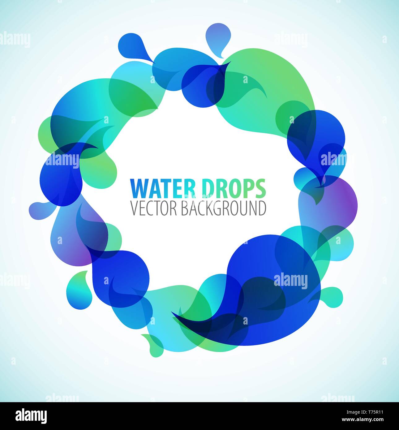 Abstract blue and green background with place for your text Stock ...