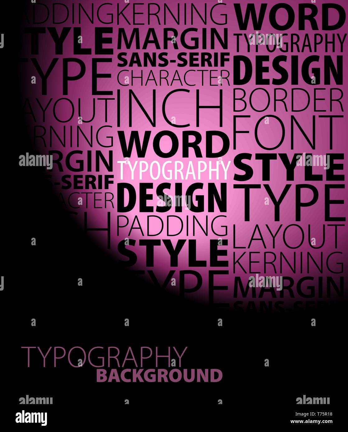 Abstract purple design and typography background Stock Vector Image ...