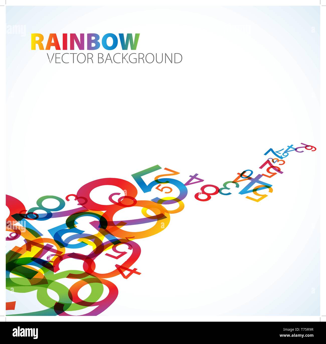 Abstract background with colorful rainbow numbers Stock Vector Image ...