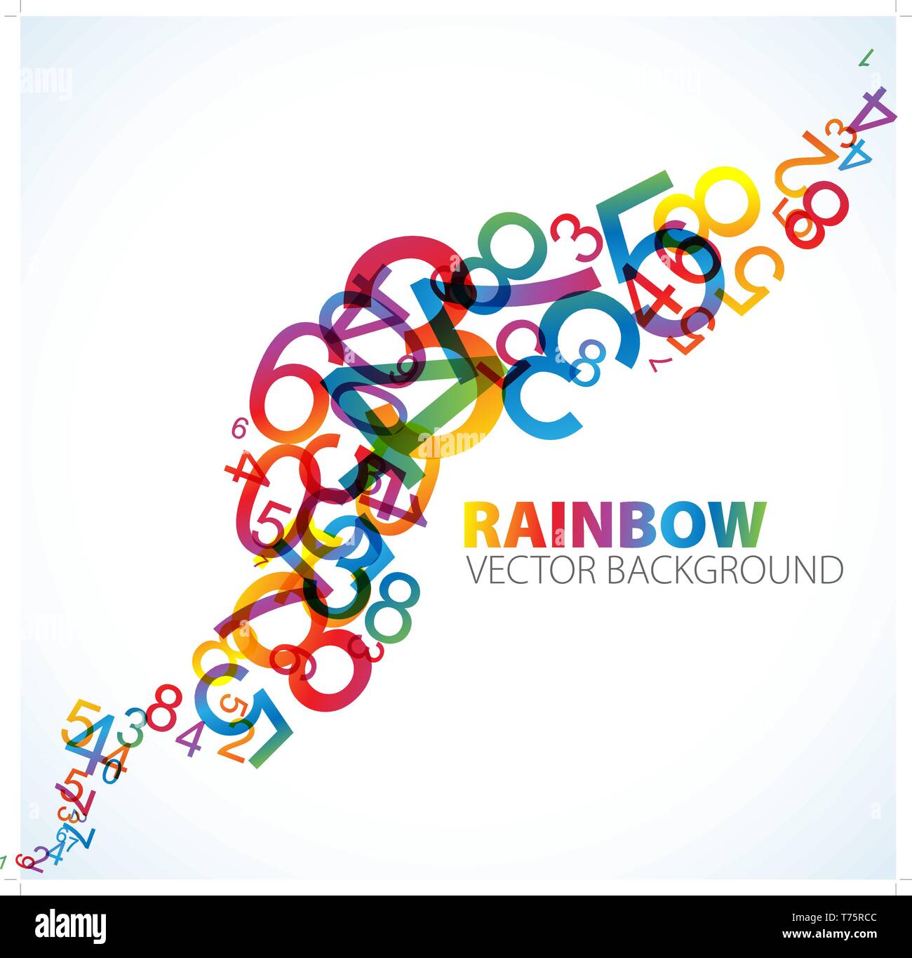 Abstract background with colorful rainbow numbers Stock Vector Image ...