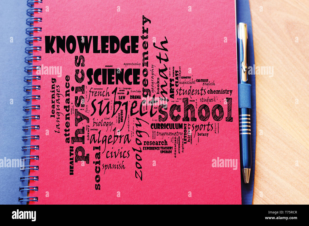 Back to school word cloud collage Stock Photo - Alamy