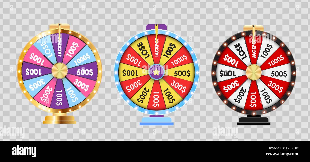 Wheel of Fortune, Lucky Icon Collection Set. Vector Illustration EPS10 ...