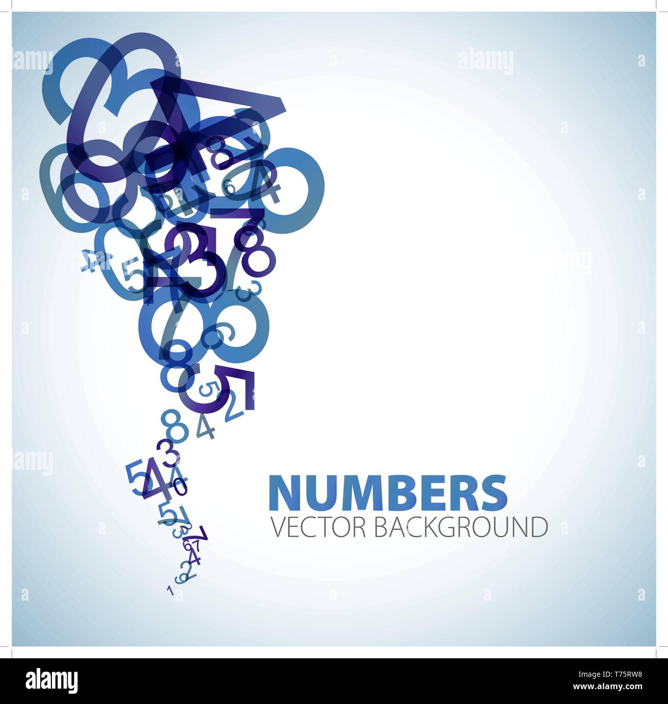 Abstract background with blue numbers Stock Vector Image & Art - Alamy