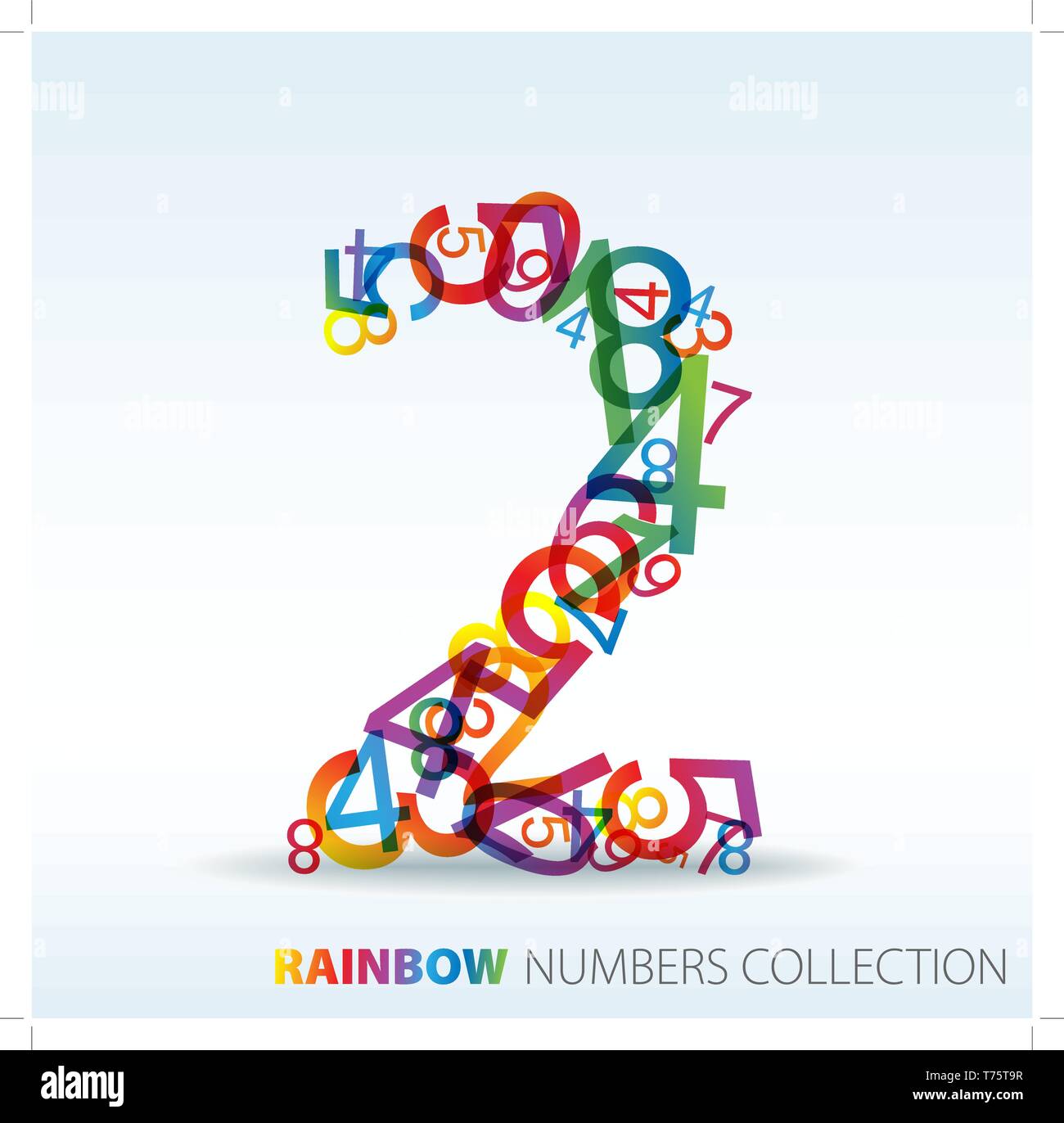 Number two made from colorful numbers - check my portfolio for other ...
