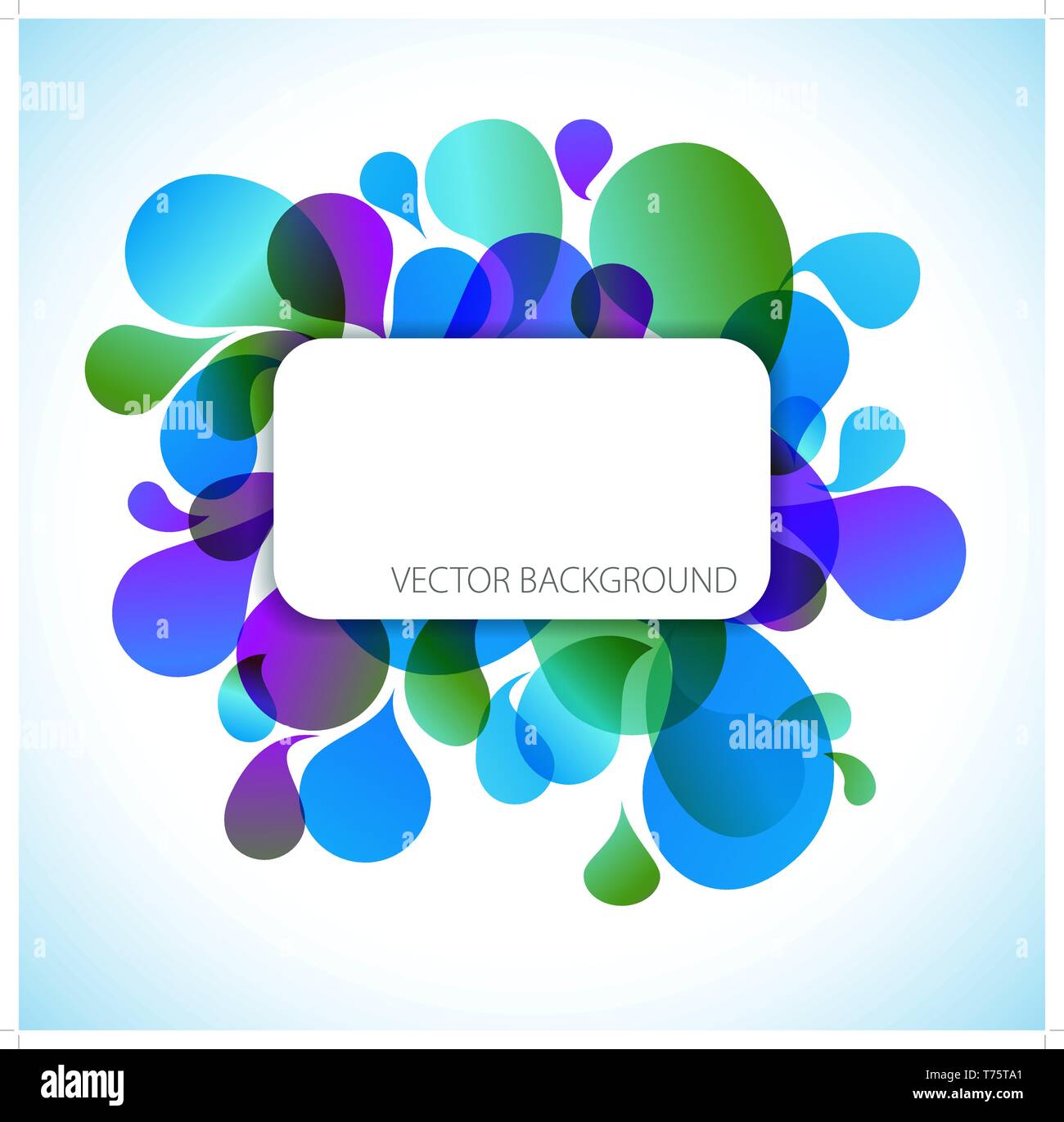 Abstract blue and green background with place for your text Stock ...