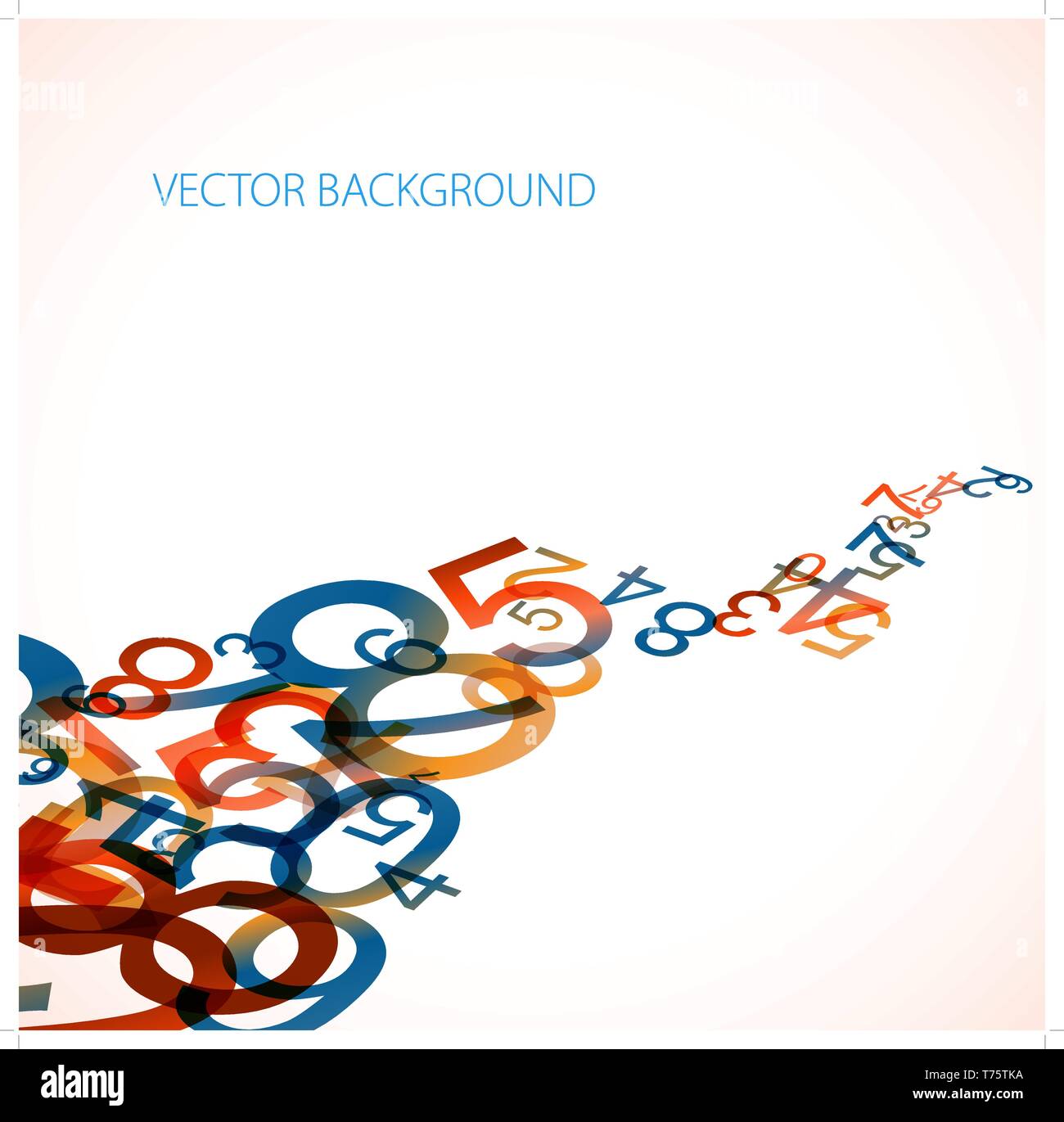 Abstract retro background with colorful numbers Stock Vector Image ...