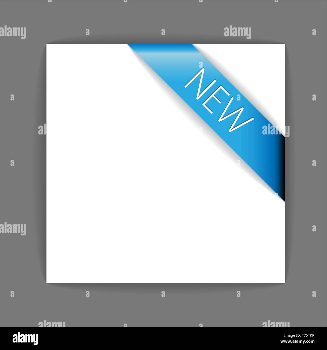 Blue corner ribbon hi-res stock photography and images - Alamy