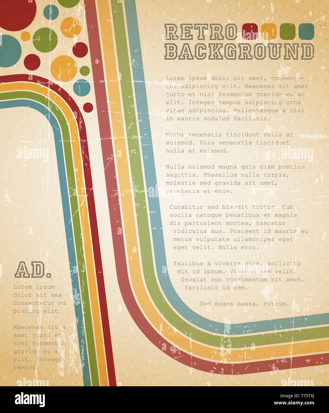 Vector grunge retro background with place for your text Stock Vector ...