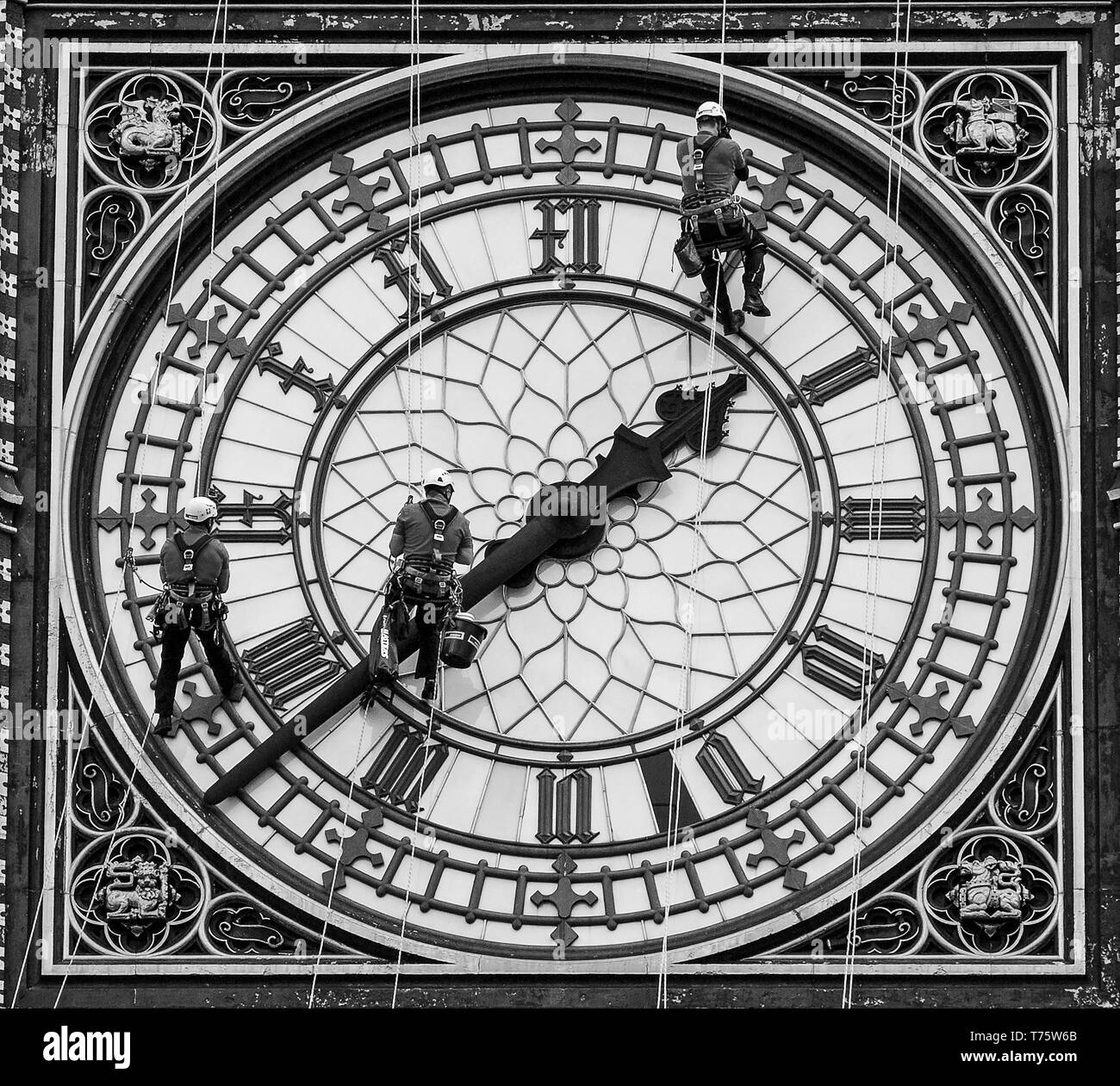 Elizabeth tower clock tower Black and White Stock Photos & Images - Alamy