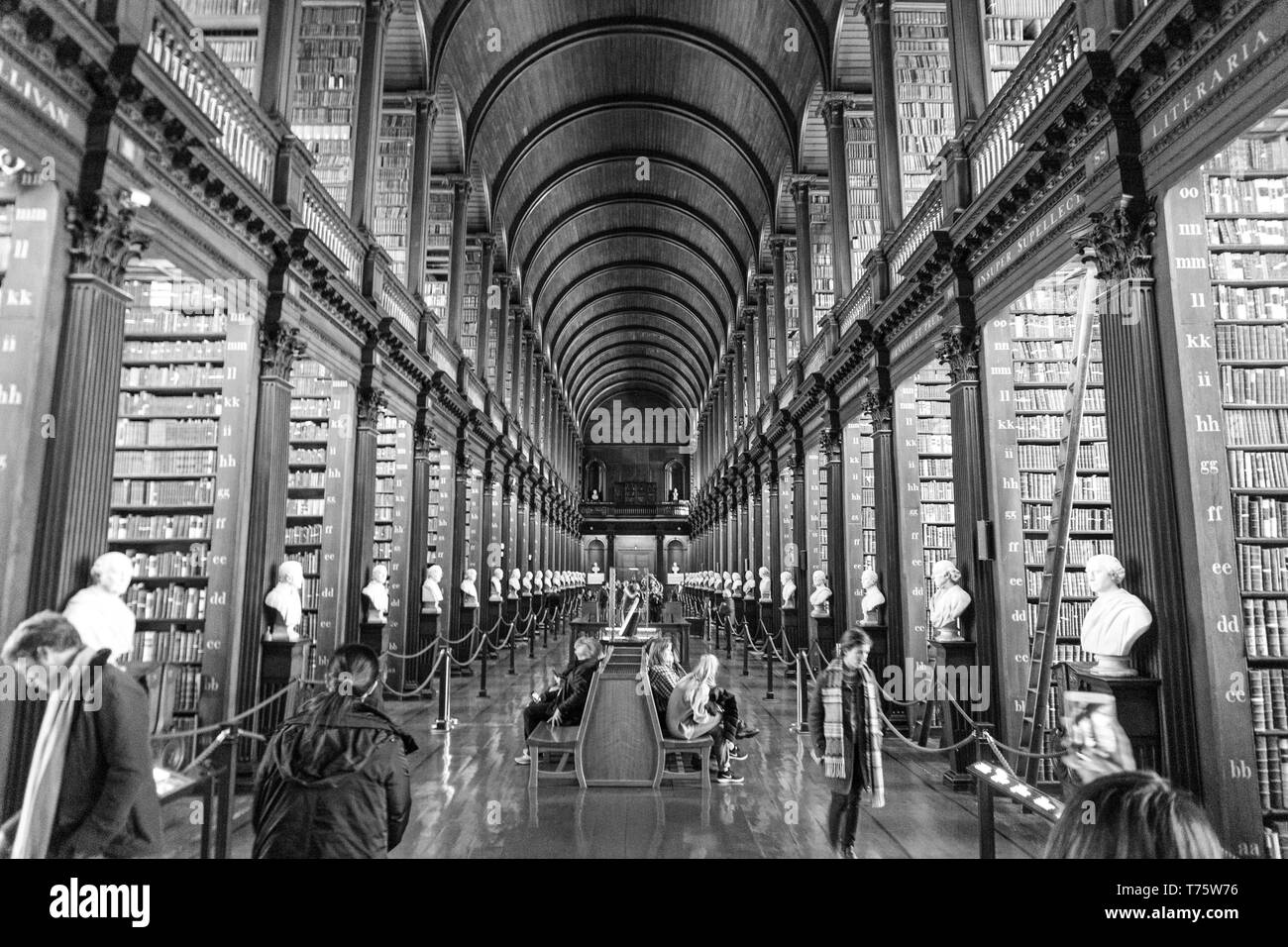 The Long Room in Trinity College Library, Dublin. 15.01.2019 Stock ...