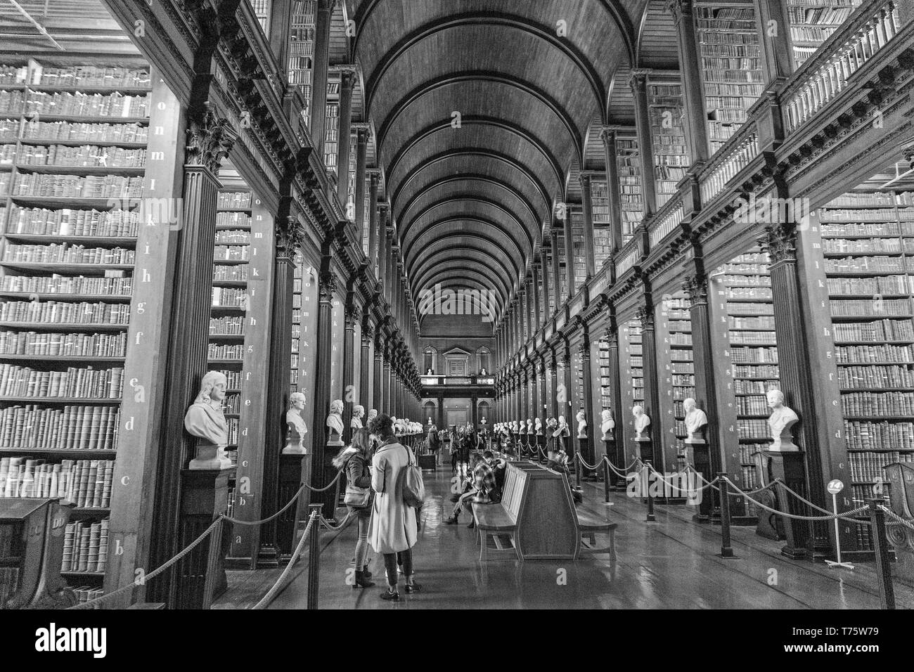 The Long Room in Trinity College Library, Dublin. 15.01.2019 Stock ...