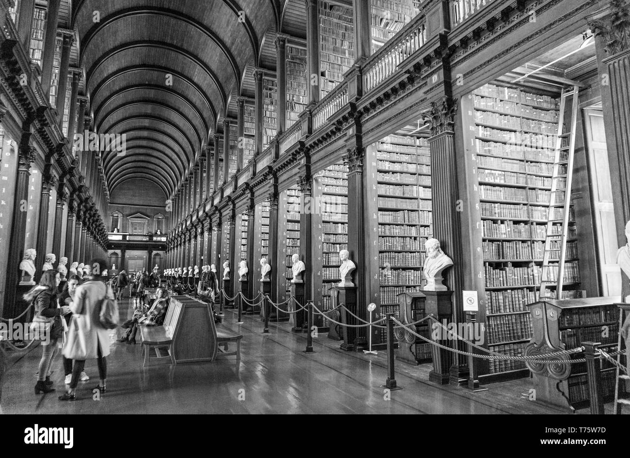 The Long Room in Trinity College Library, Dublin. 15.01.2019 Stock ...